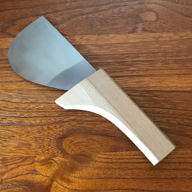 Japanese Leather/Fabric Craft Skiving & Cutting Round Single Edge Knife ...