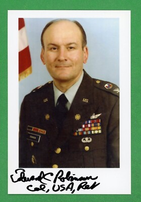 Ed Robinson Pilot Vietnam 1965 LZ Xray We Were Soldiers Signed 4x6 ...