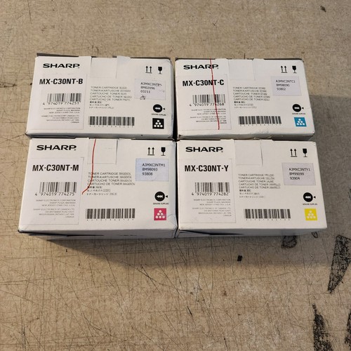 Sharp MX-C30NT-B/C/Y/M For use in MX-C250/MX-C300 Toner Cartridge ...