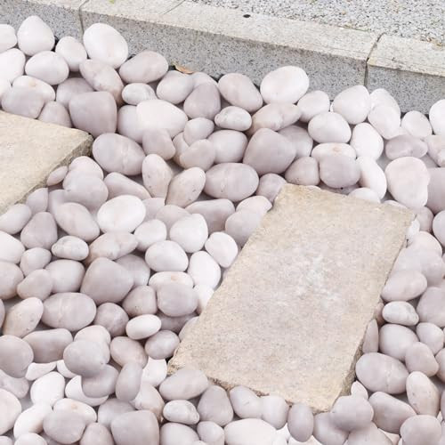 10Ib White River Rocks for Landscaping- High Polished White Pebbles for ...