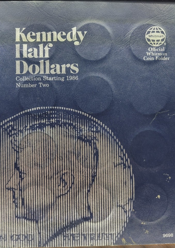 1964–2003 Kennedy Half Dollar Set – 2 Whitman Albums – 72 Coins (8 ...