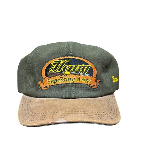 Vintage 90's Henry Repeating Arms Leather Brim Snapback Hat | eBay