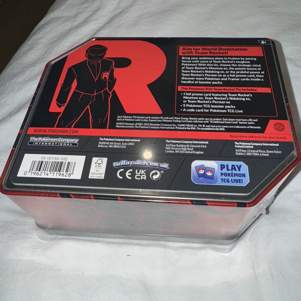 Sealed Destined Rivals Team Rocket Tin Persian | eBay