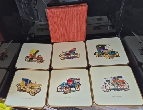 Vintage Classic Car Design Coasters Win-El-Ware X6 | eBay Australia