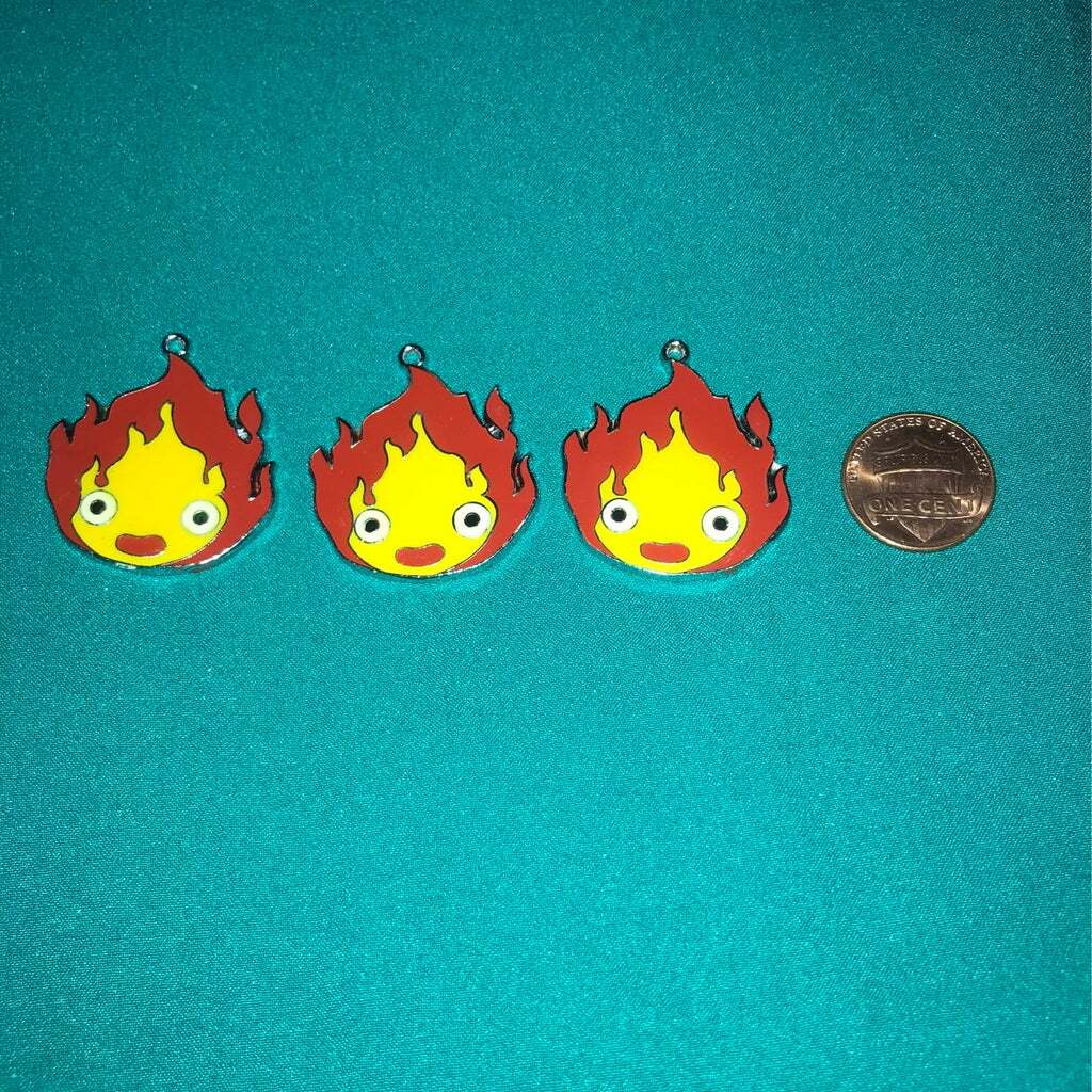 Fire Flame Charm Supply Enamel Charm 1 / 2 or 3 pcs | eBay