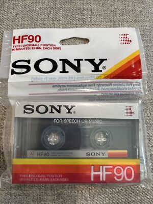 Vintage Sony HF 90 Type I Blank Cassette Tape NOS SEALED Made in Japan ...