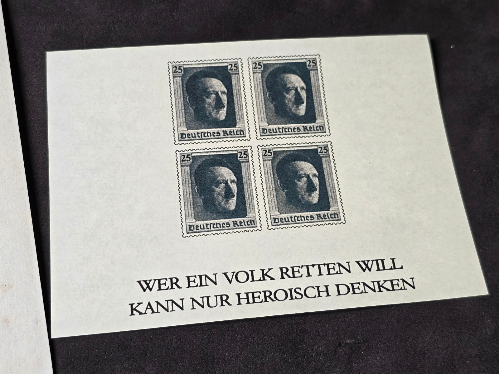 WW2 WWII Nazi Germany Third Reich Adolf Hitler Birthday souvenir stamp ...