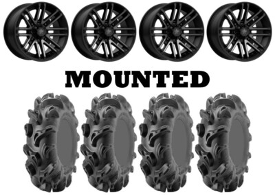 Kit 4 ITP Mammoth Mayhem Tires 32x10-14 on MSA M40 Rogue Machined ...