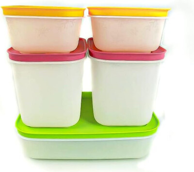 New Tupperware Freeze Freezer Mates PLUS 5-Piece Storage Container ...