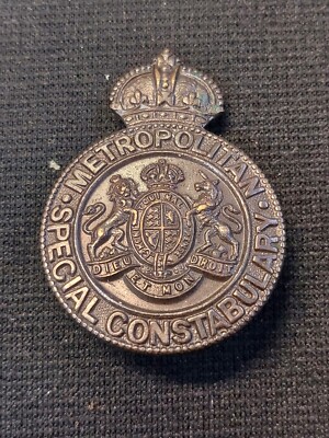 METROPOLITAN POLICE SPECIAL CONSTABULARY LAPEL CAP BADGE IN BRONZE ...