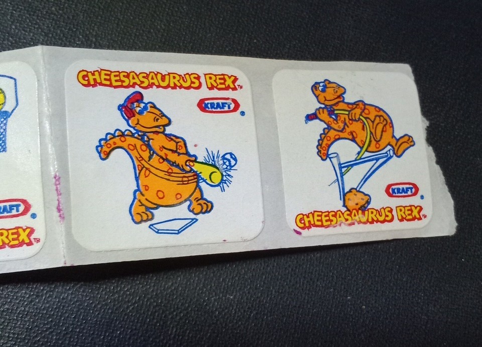 Cheesasaurus Rex Kraft Macaroni And Cheese Stickers 1990s Lot Of 6 ...