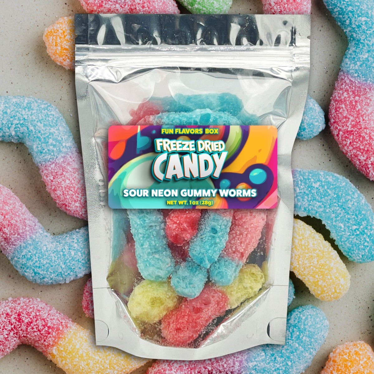 Gummy Worms Package Big Gummy Bears: 18 Times Larger Than Regular