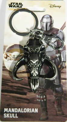 Star Wars The Mandalorian Mythosaur Skull Pewter 3-D Key Chain Key Ring ...