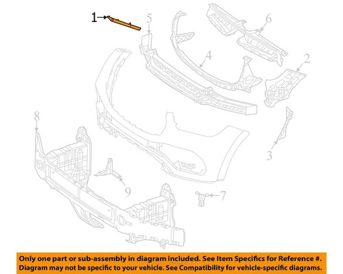 MERCEDES OEM 20-21 GLE350 Front Bumper Grille-Upper Mount Left ...