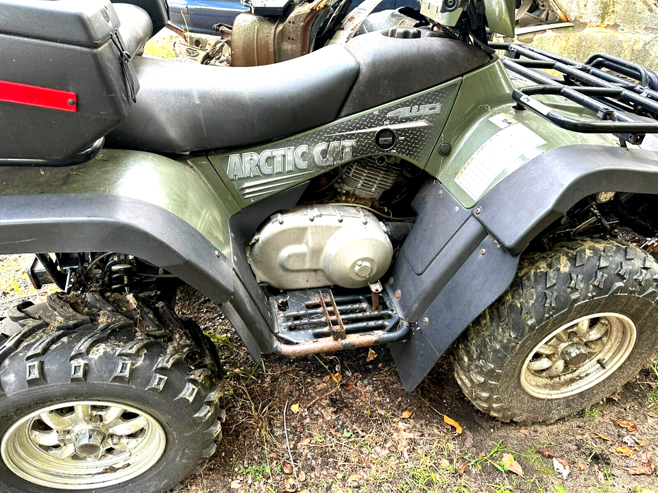 👍2005 Artic Cat 400 ATV Quad 4WD W/Plow Blade AMARACK Rear Seat AS-IS ...