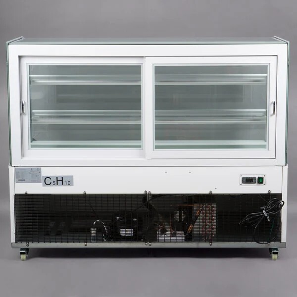 NEW 60" Curved Glass White 115V Refrigerated Bakery LED Light Display ...