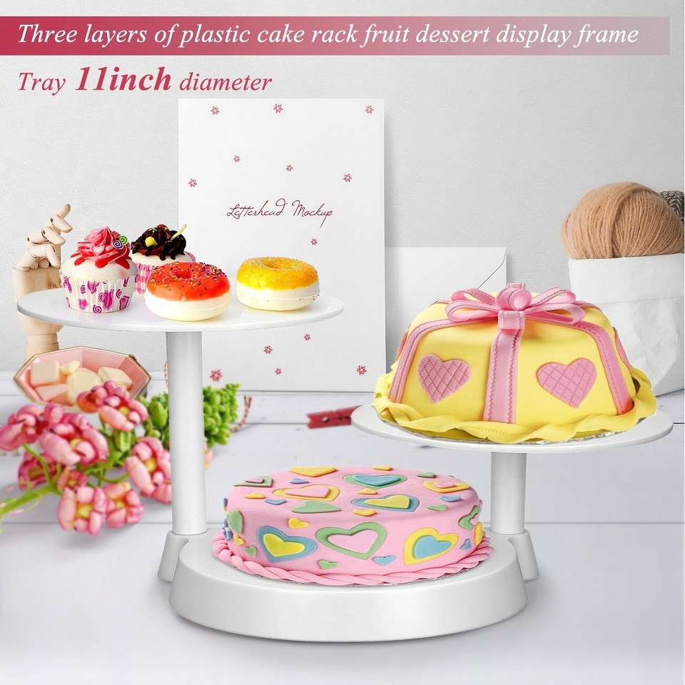 3 Tiers Cake Decorate Display Stand Dessert Support Stand Birthday ...