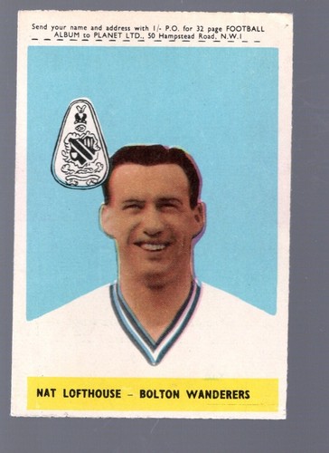 Nat Lofthouse 1958-59 A&BC Footballers #46 (Planet) | eBay
