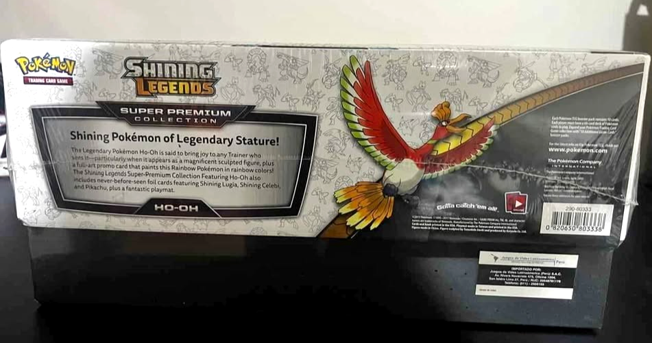 Pokemon TCG Shining Legends Super Premium HO OH Collection Box 2017 New ...