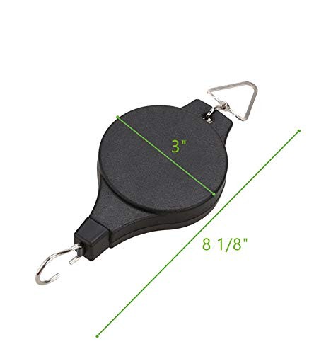 2 Pack Plant Pulley, Retractable Heavy Duty Easy Reach Pulley Plant ...