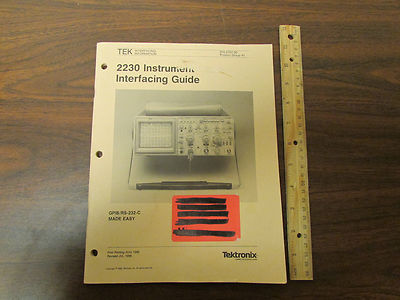 Tektronix 2230 Instrument Interfacing Guide 070-5757-00 | eBay