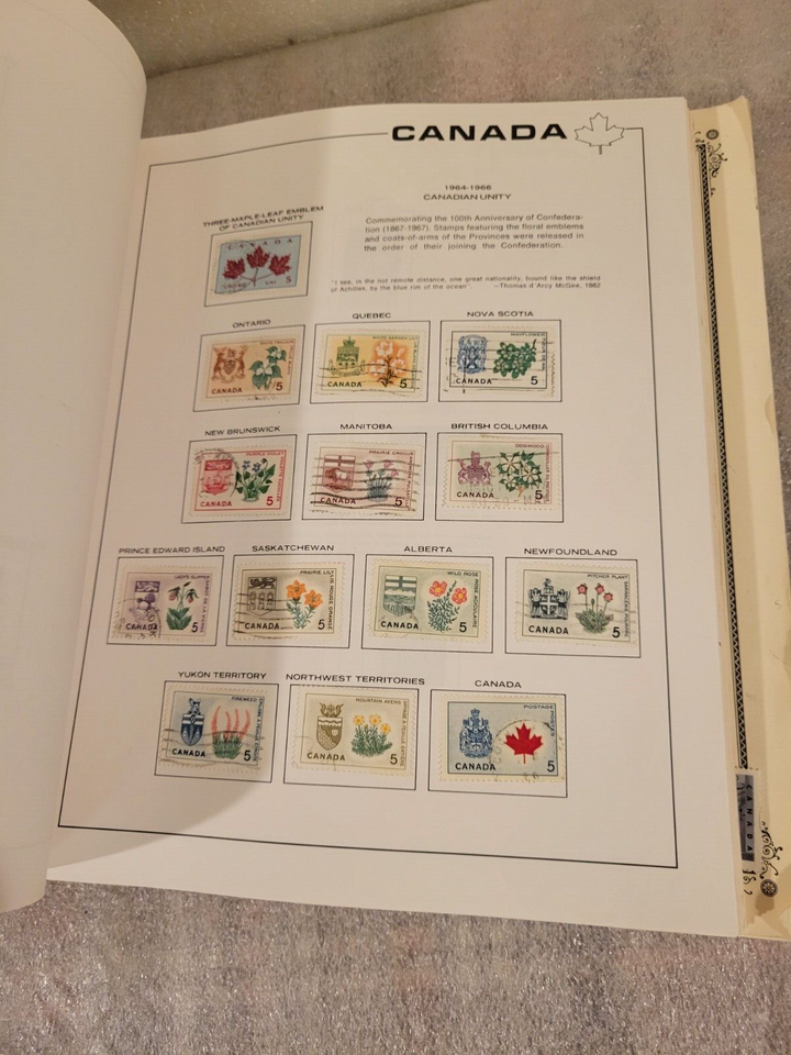 Scott Master Canada Stamp Collection 1851-1995 Over 1200 stamps mostly ...