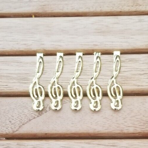 5 GOLD PLATED MUSICAL SLIMLINE CLIP FOR SLIMLINE PENS WOODTURNING ...