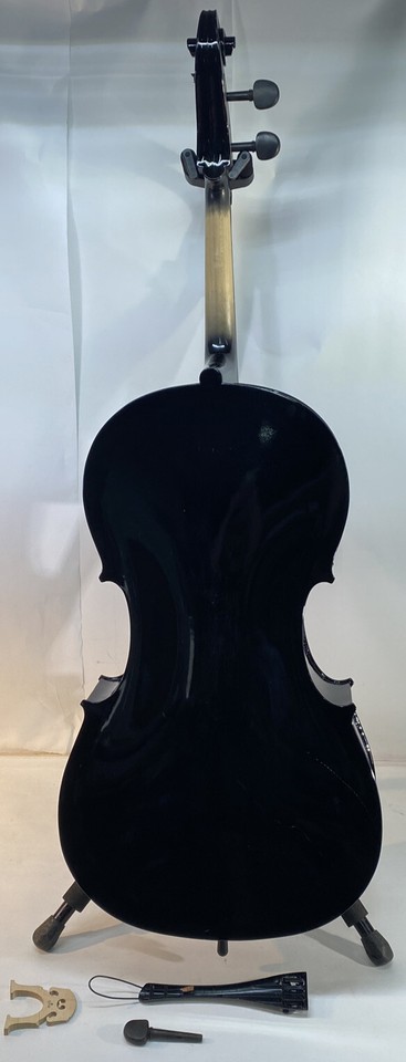 Cecilio CCO-BLACK Black 1/2 Cello NEEDS WORK READ MISSING PEGS | eBay