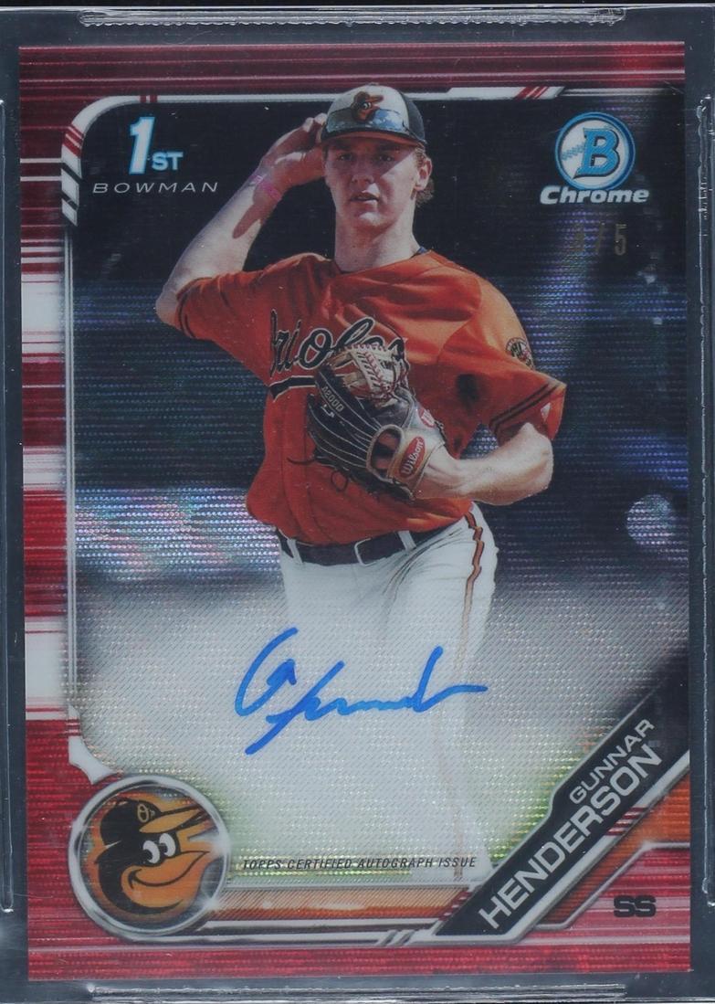 2019 Bowman Draft - Chrome Draft Pick Autographs Gunnar Henderson #CDA ...