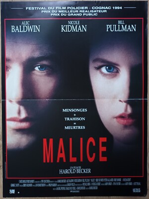 Movie Poster MALICE Alec Baldwin Nicole Kidman - 40 X 54 Cm | eBay