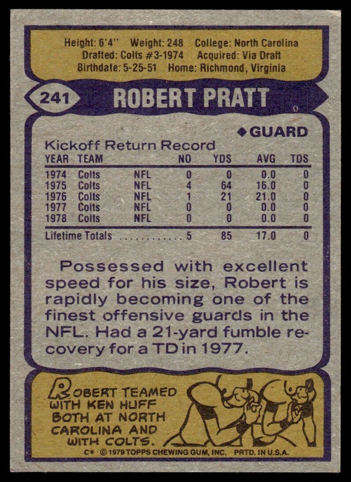 1979 Topps Robert Pratt #241 | eBay
