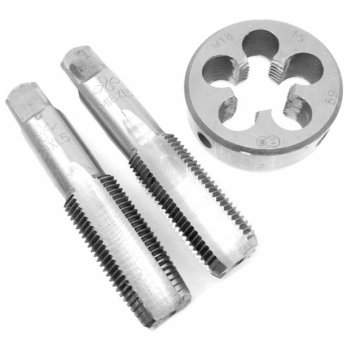 M18 x 1.5mm Taper & Plug Tap & M18 x 1.5mm Die Metric Thread Right Hand ...