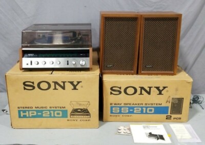 Vintage Sony HP-210 Stereo w/ Sony SS-210 Speakers & Original Boxes | eBay