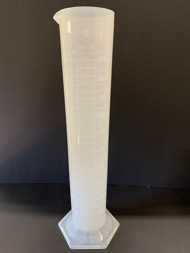 Vitlab 2000:20 2000 mL Graduated Polypropylene Cylinder | eBay