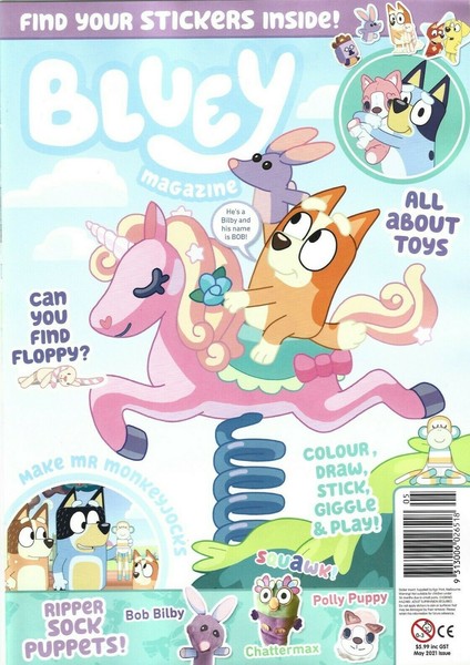 Bluey Magazine Special Arty Crafty Issue July 2021 - Over 70 Stickers ...