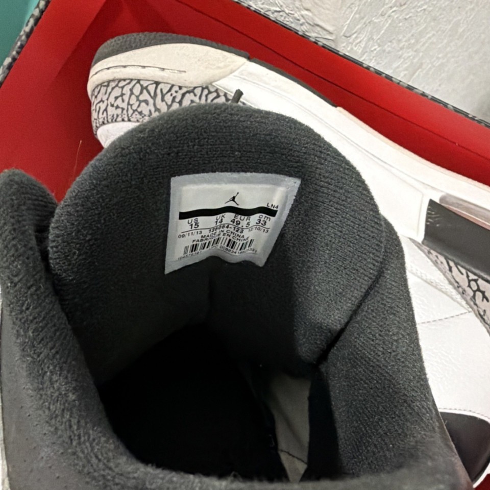 Jordan Air Jordan 3 Retro Infrared 23 White Black Cement Grey 136064 ...