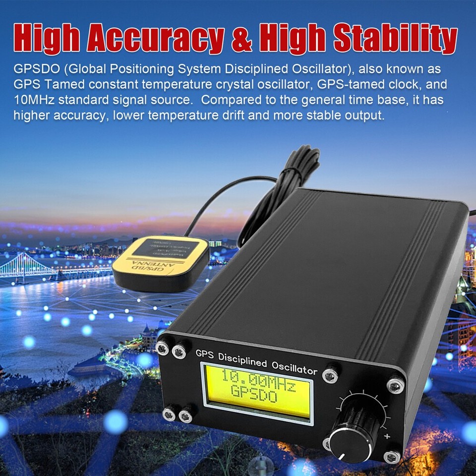 GPSDO 10MHz Signal Source Positioning Square Wave GPS Disciplined ...