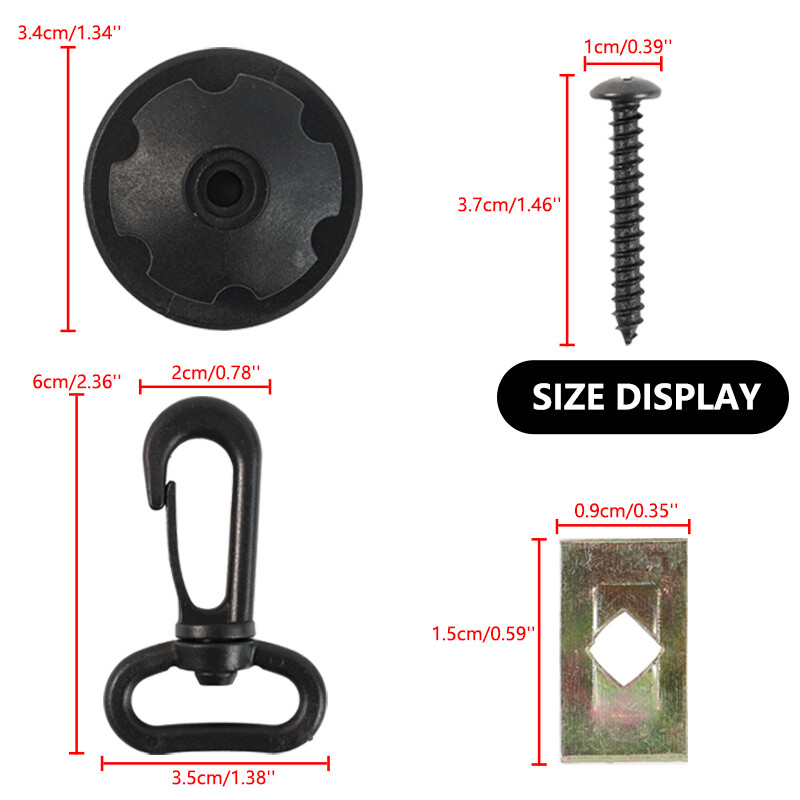 Car Cargo Hardware Kit Retaining Clip Anchors Screw Fixing For Storage ...