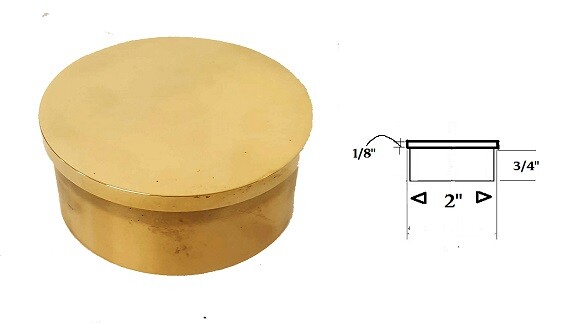 2" Diameter x 8' Total Length Solid Brass Complete Bar Foot Rail Kit ...