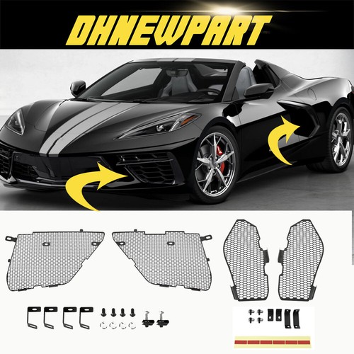 For Corvette C8 Z51 20-2024 Side Intake Mesh Grille +Front Grill ...