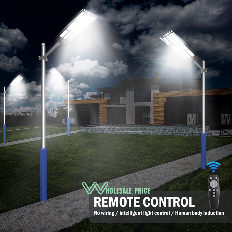 Outdoor Solar Street Light Motion Sensor Lamp Commercial Dusk To Dawn ...