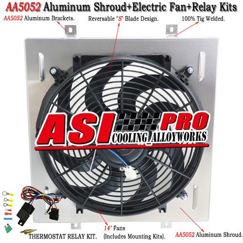 Electric Radiator Fan+Shroud Kit Fit 65 66 Ford Mustang 60-65 Ford ...
