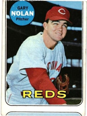 1969 TOPPS # 581 - GARY NOLAN - CINCINNATI REDS - MISCUT | eBay