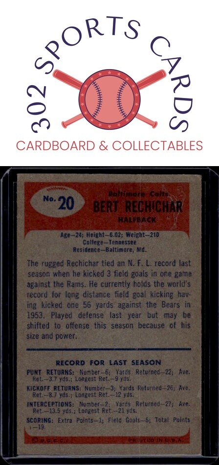 1956 Topps #84 Bert Rechichar | eBay