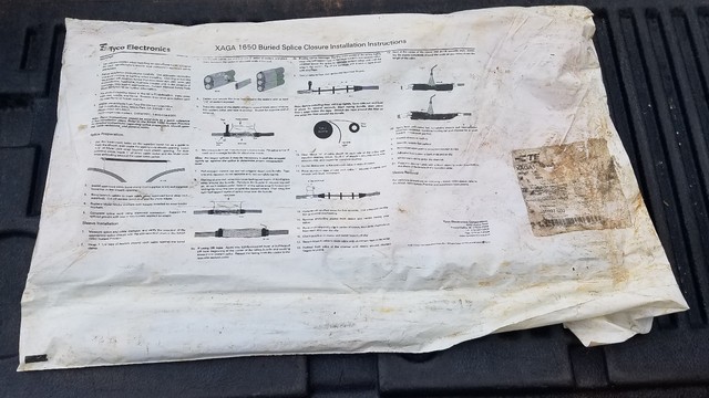 RAYCHEM XAGA 1650-a Buried Splice Closure Heatsink Kit 1650 12" Opening ...