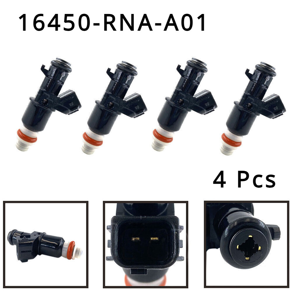 4 Pcs Fuel Injectors 16450-RNA-A01 For HONDA CR-Z Fit 1.5L CIVIC 1.8L ...