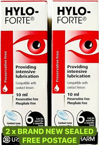 Hylo Forte Lubricating Eye Drops 10ml X 2 (Pack Of Two Eye Drops) | eBay UK