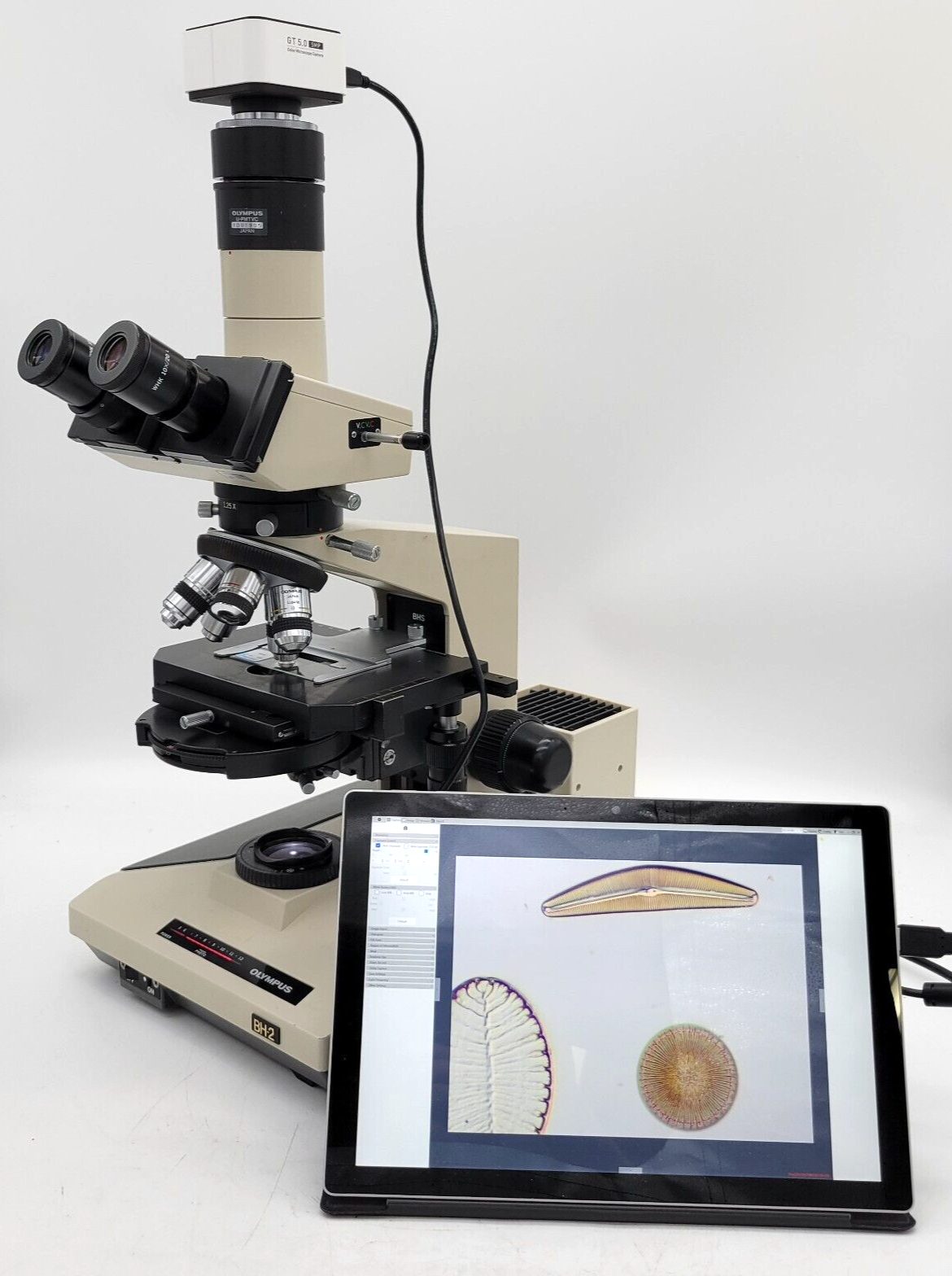 Olympus Microscope BH2 with DIC / NIC, Trinocular Head, and Camera BH-2 ...