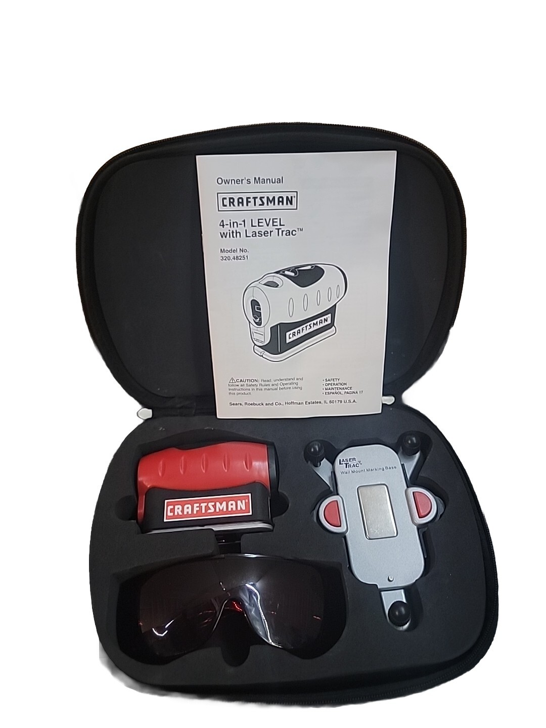 CRAFTSMAN 4-in-1 LEVEL WITH LASER TRAC MODEL 320.48251 | eBay