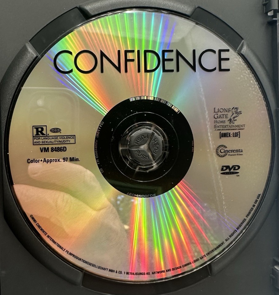 Confidence DVD Widescreen Edward Burns Rachel Weisz Andy Garcia Dustin ...